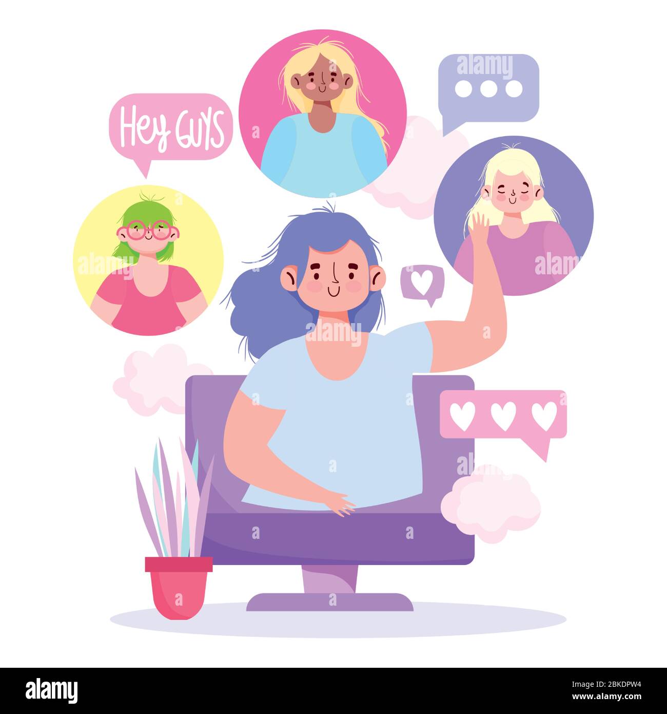 people communication and technology, girls computer meeting talking ...