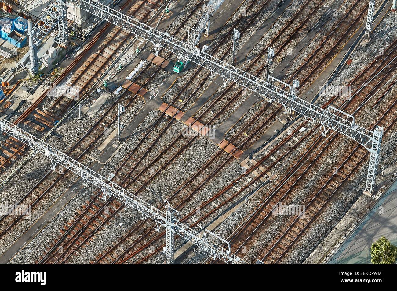 Many Railway Tracks Stock Photo - Alamy