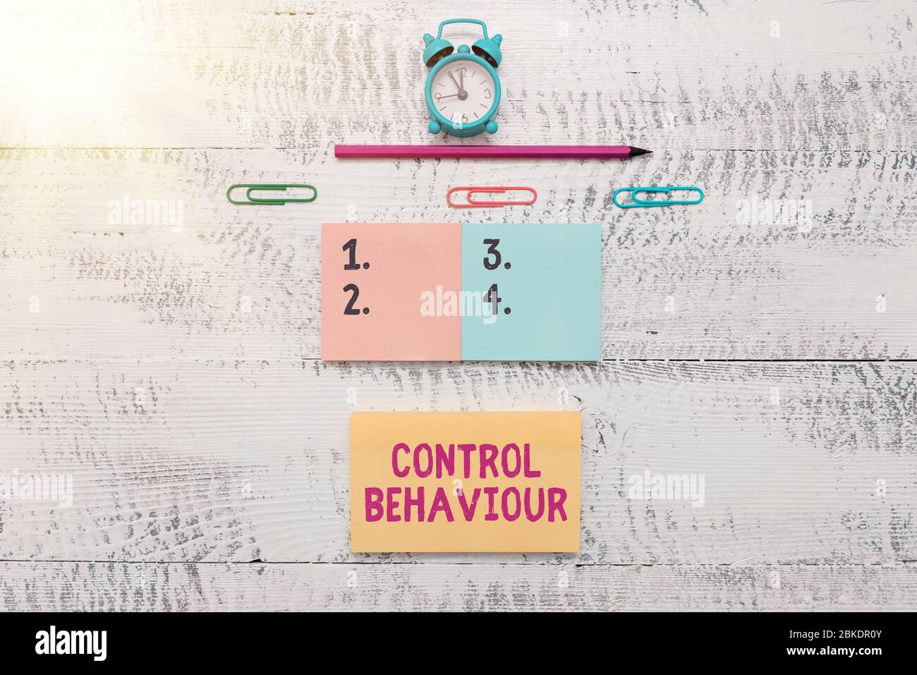 Writing note showing Control Behaviour. Business concept for Exercise ...