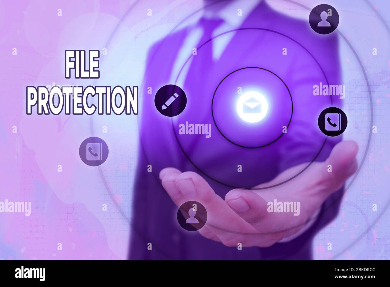 Text sign showing File Protection. Business photo text Preventing ...
