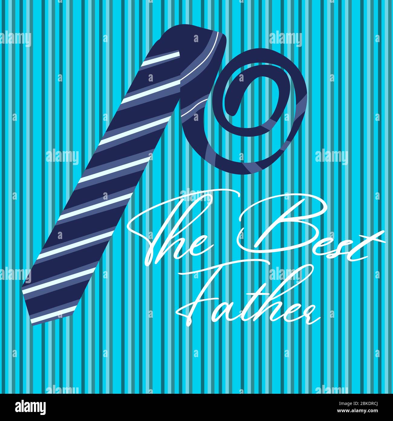 Happy father day poster with a necktie and text - Vector illustration ...