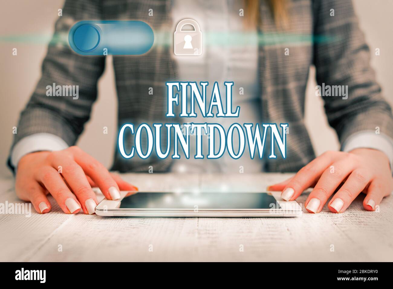 Writing note showing Final Countdown. Business concept for Last moment ...