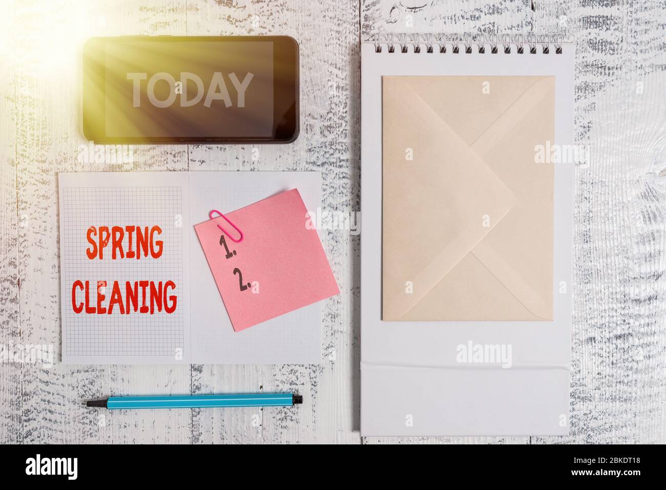Conceptual hand writing showing Spring Cleaning. Concept meaning ...