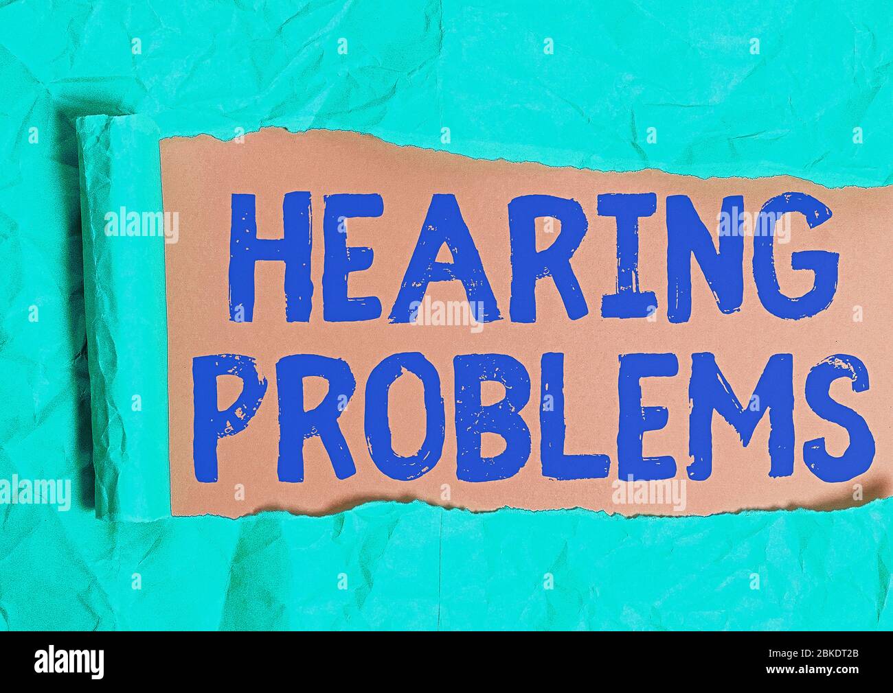 Writing note showing Hearing Problems. Business concept for is partial ...