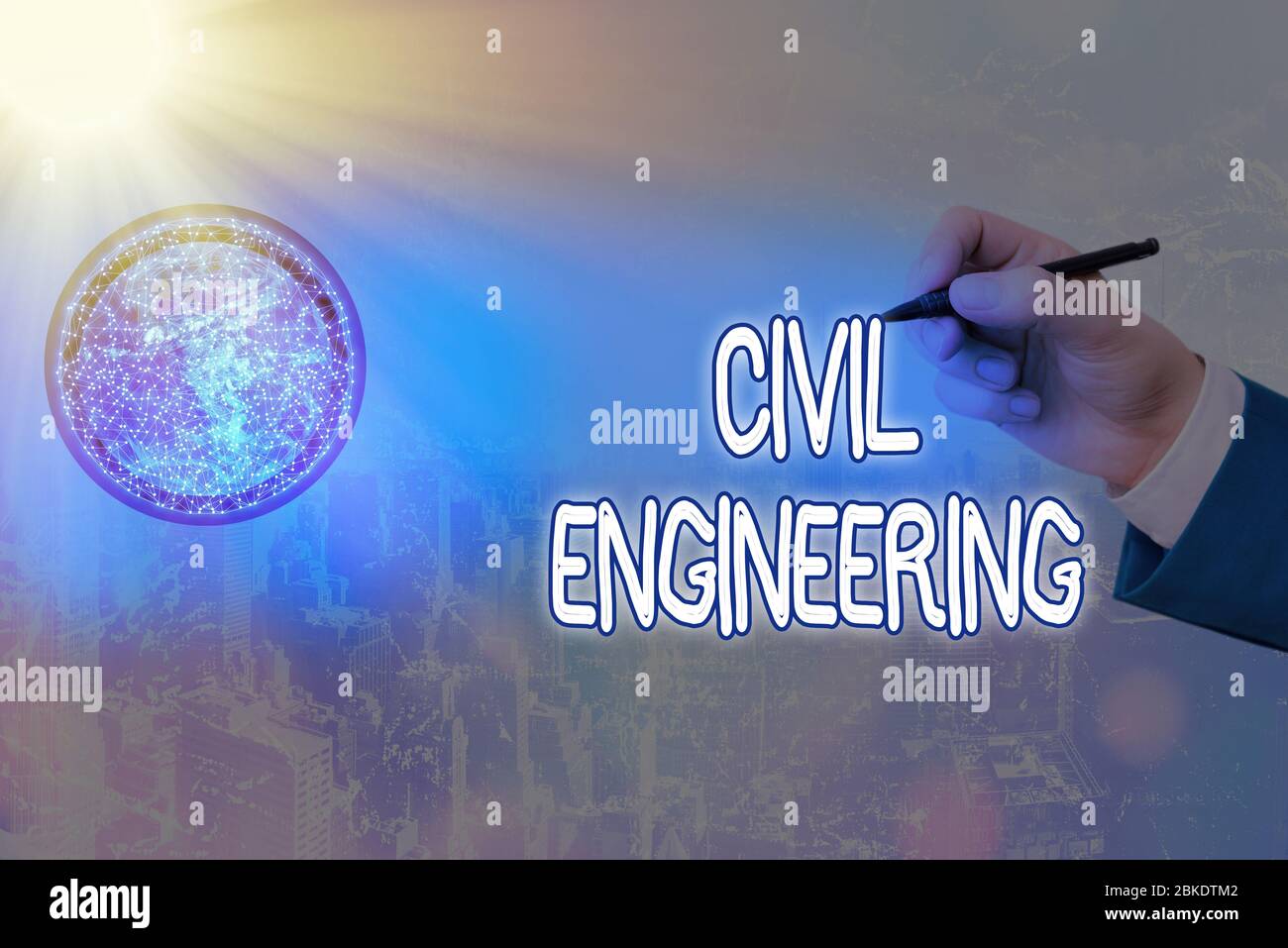 Writing note showing Civil Engineering. Business concept for Planning ...