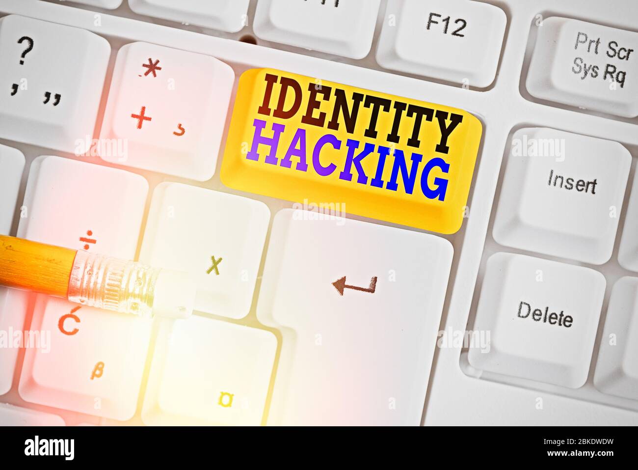 Word writing text Identity Hacking. Business photo showcasing criminal ...