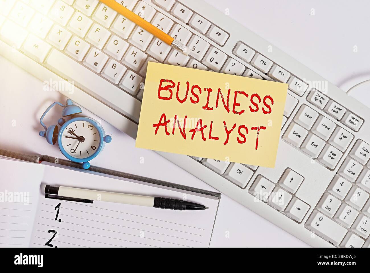 Text sign showing Business Analyst. Business photo text someone who ...