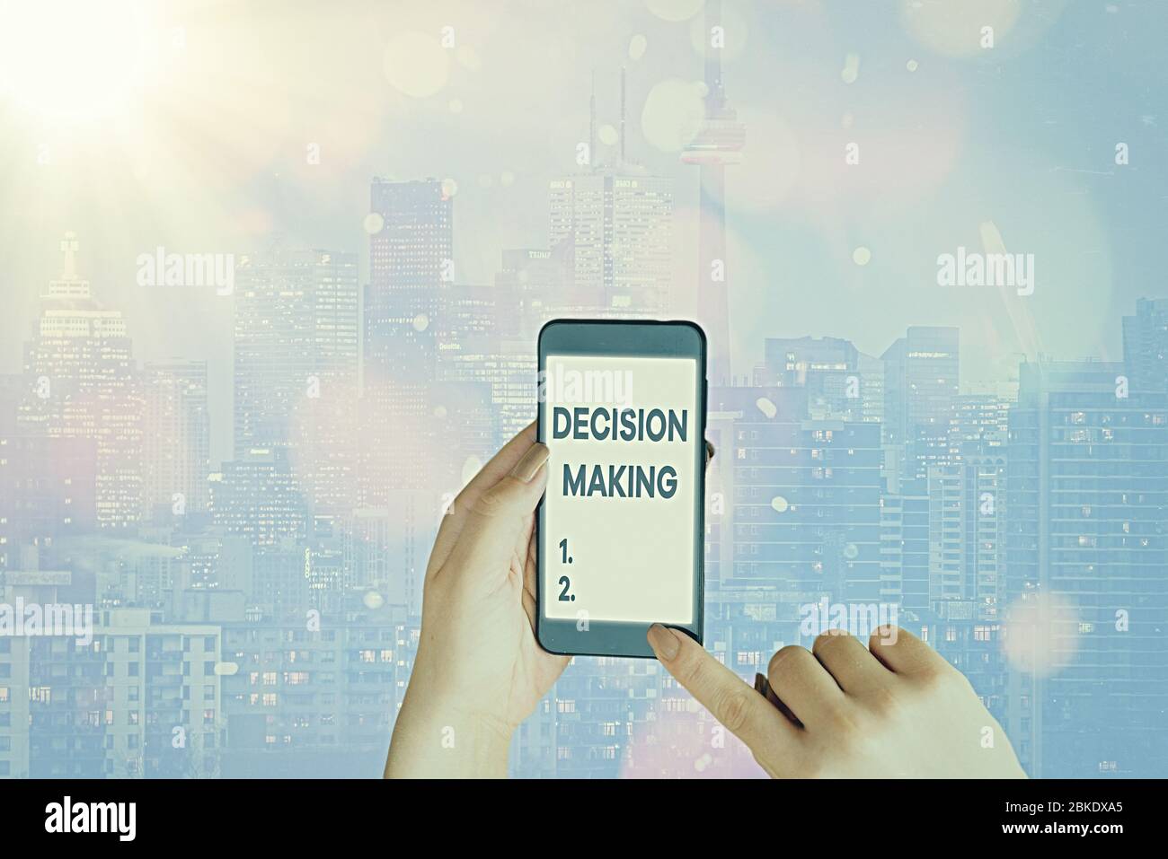 Handwriting text writing Decision Making. Conceptual photo The act of ...