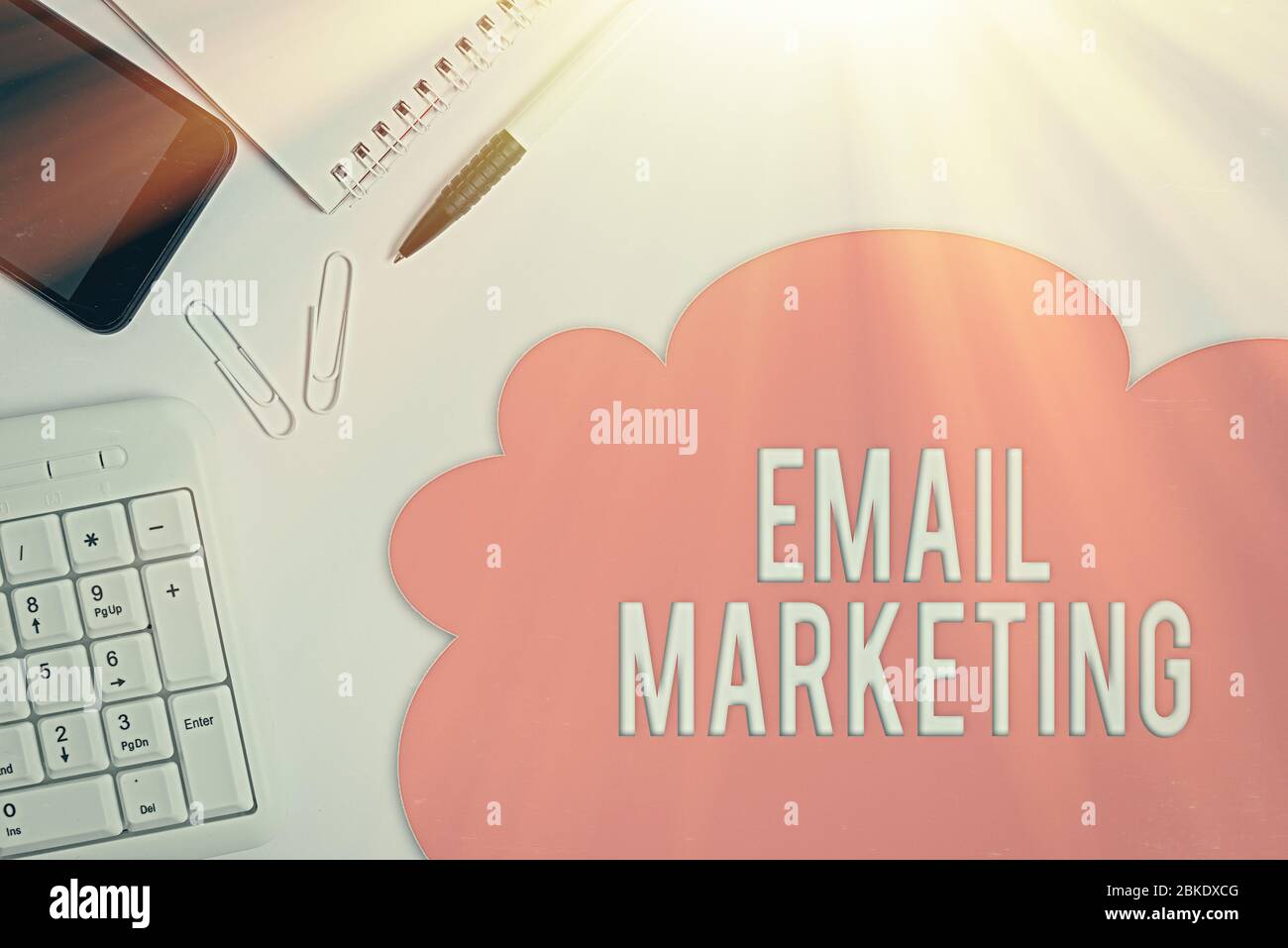 Text sign showing Email Marketing. Business photo showcasing Sending a ...