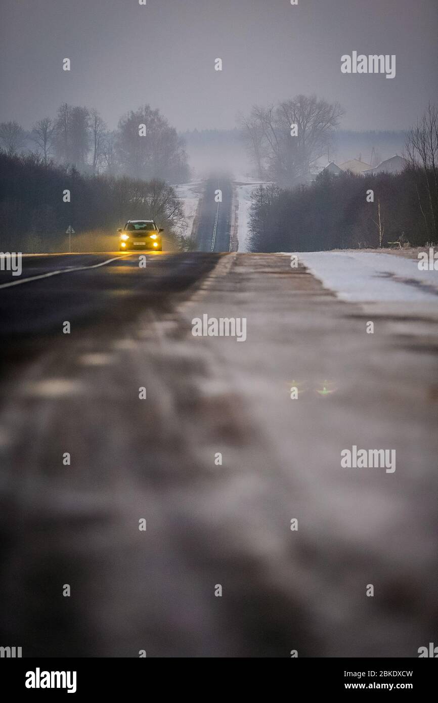 Empty Road in the morning Stock Photo - Alamy