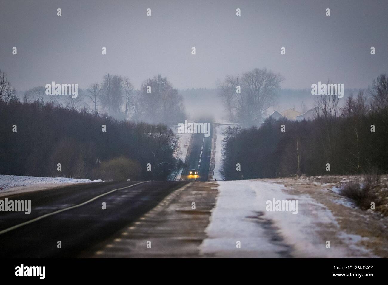 Empty Road in the morning Stock Photo - Alamy