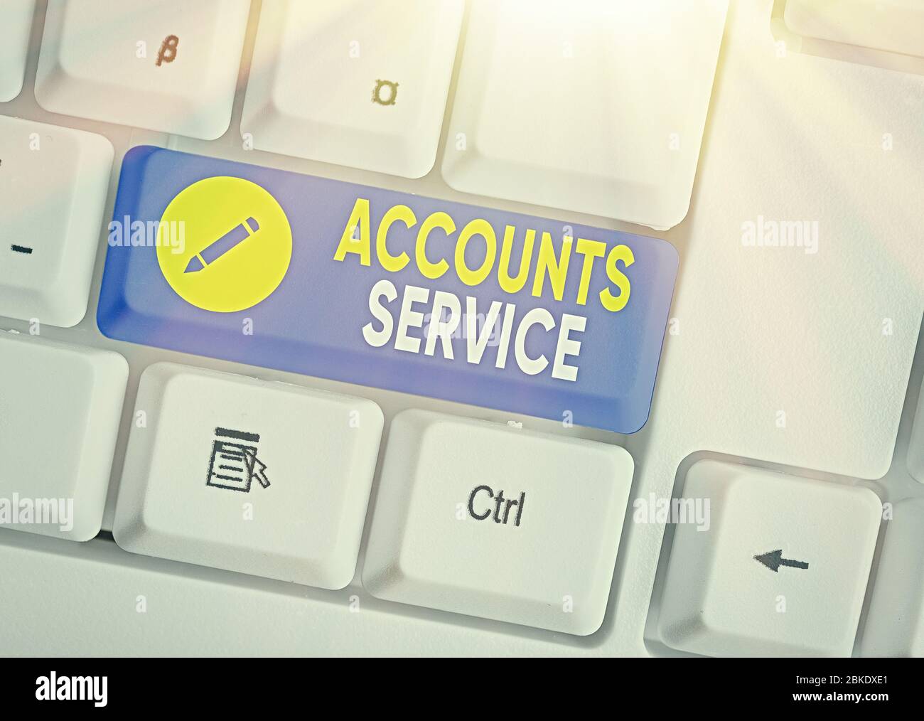 Writing note showing Accounts Service. Business concept for accessing ...
