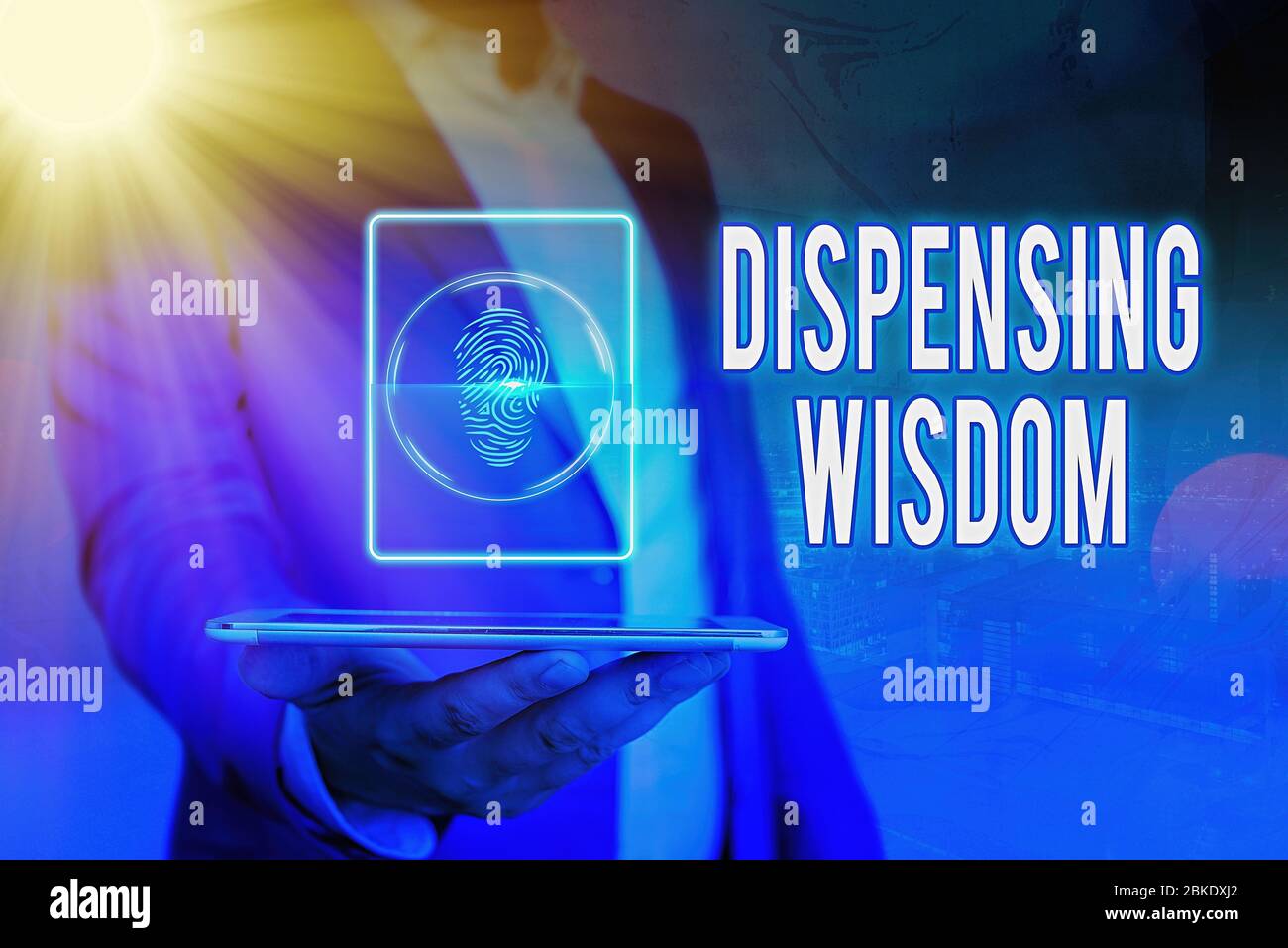Handwriting text Dispensing Wisdom. Conceptual photo Giving ...