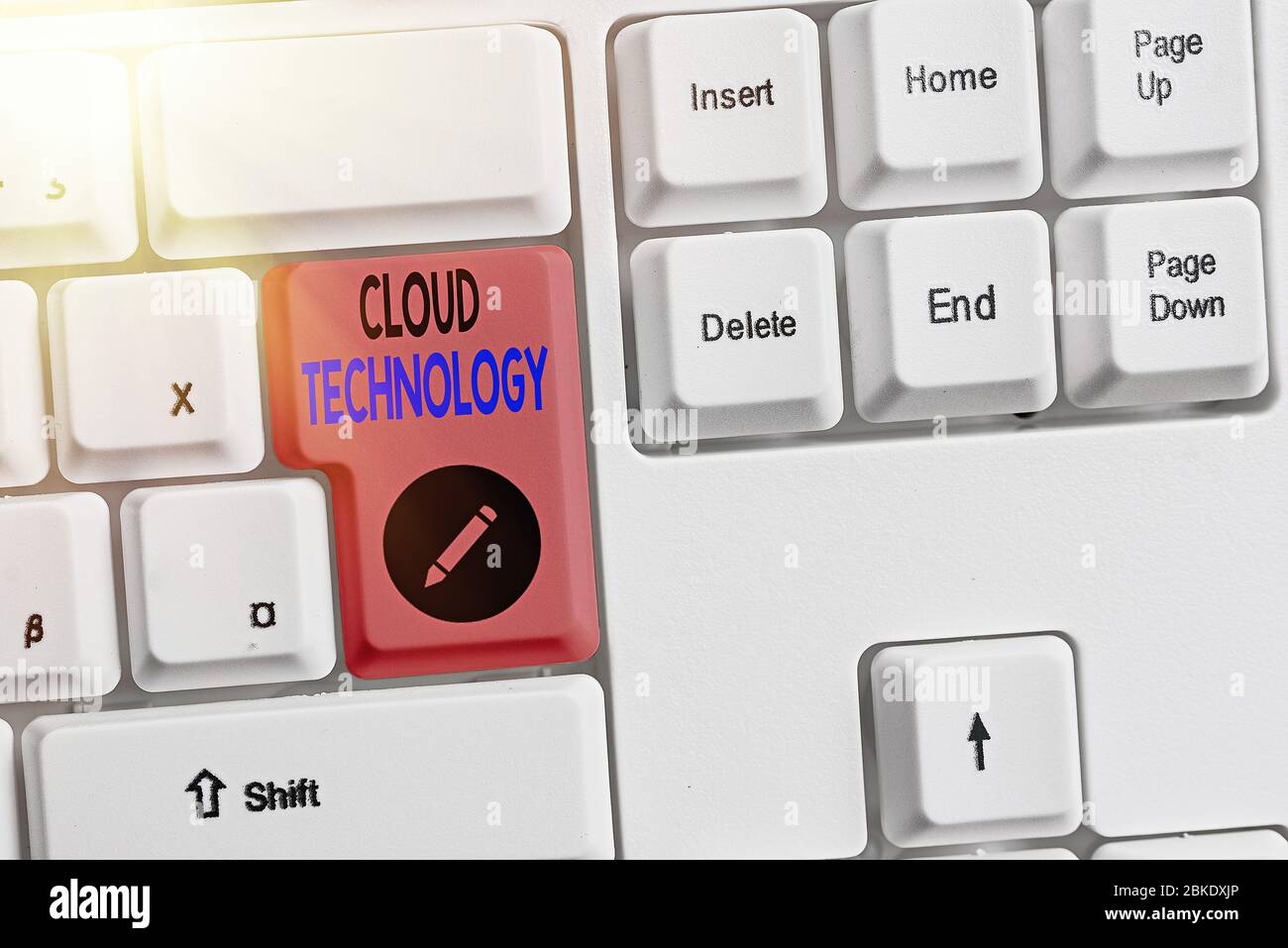 Text sign showing Cloud Technology. Business photo showcasing storing ...