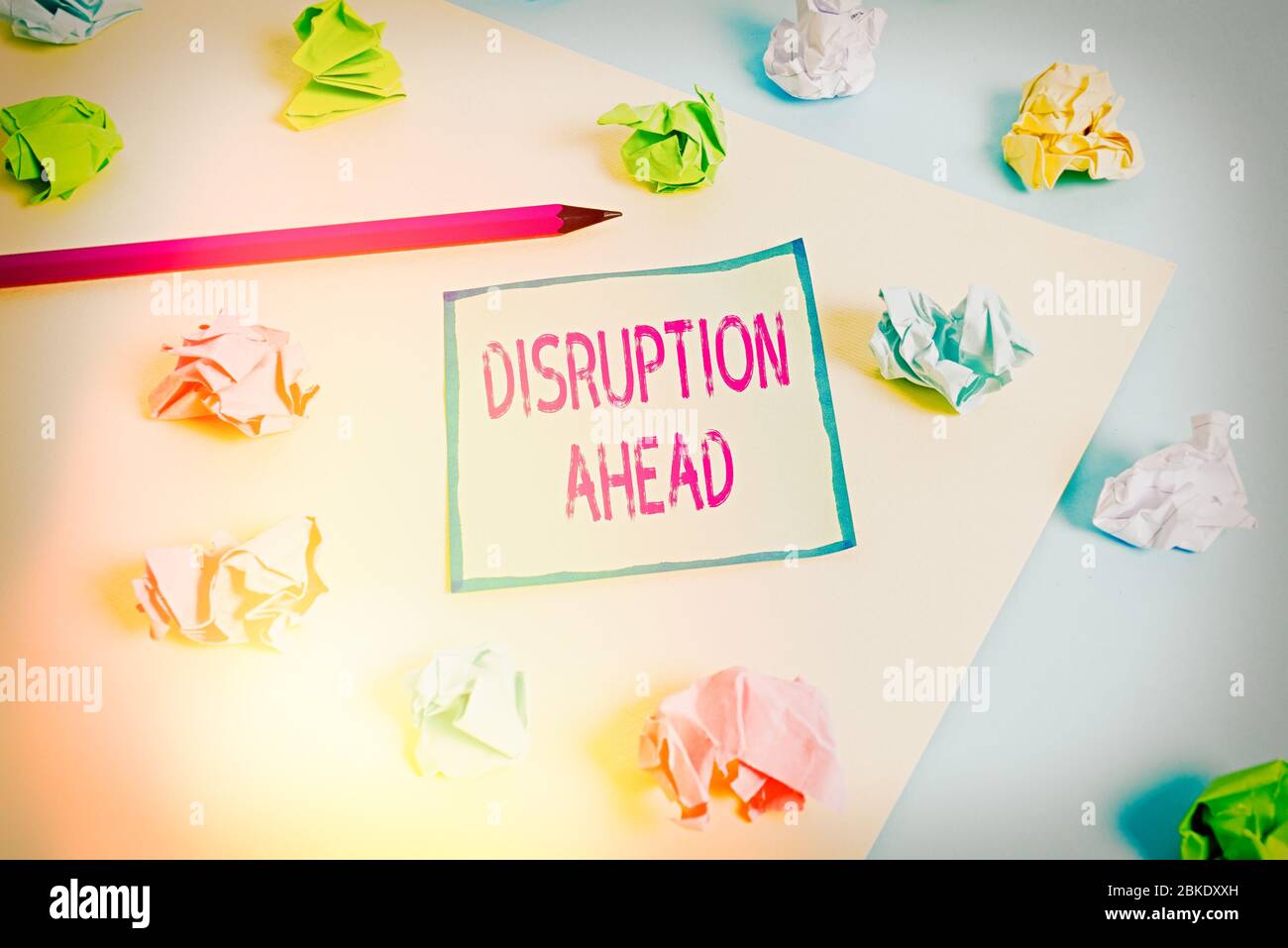 Conceptual hand writing showing Disruption Ahead. Concept meaning ... Conceptual hand writing showing Disruption Ahead. Concept meaning ...