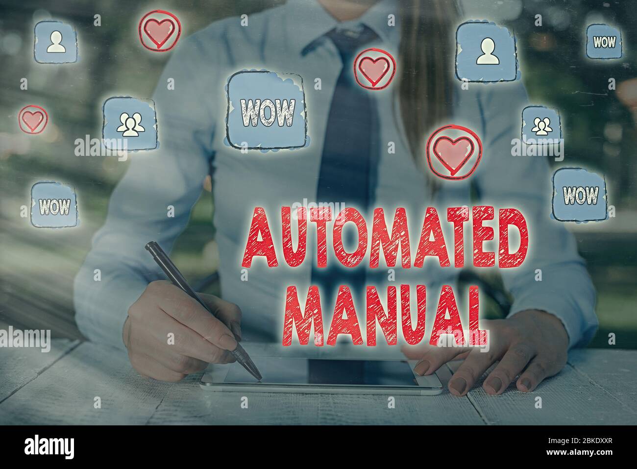Writing note showing Automated Manual. Business concept for as trigger ...