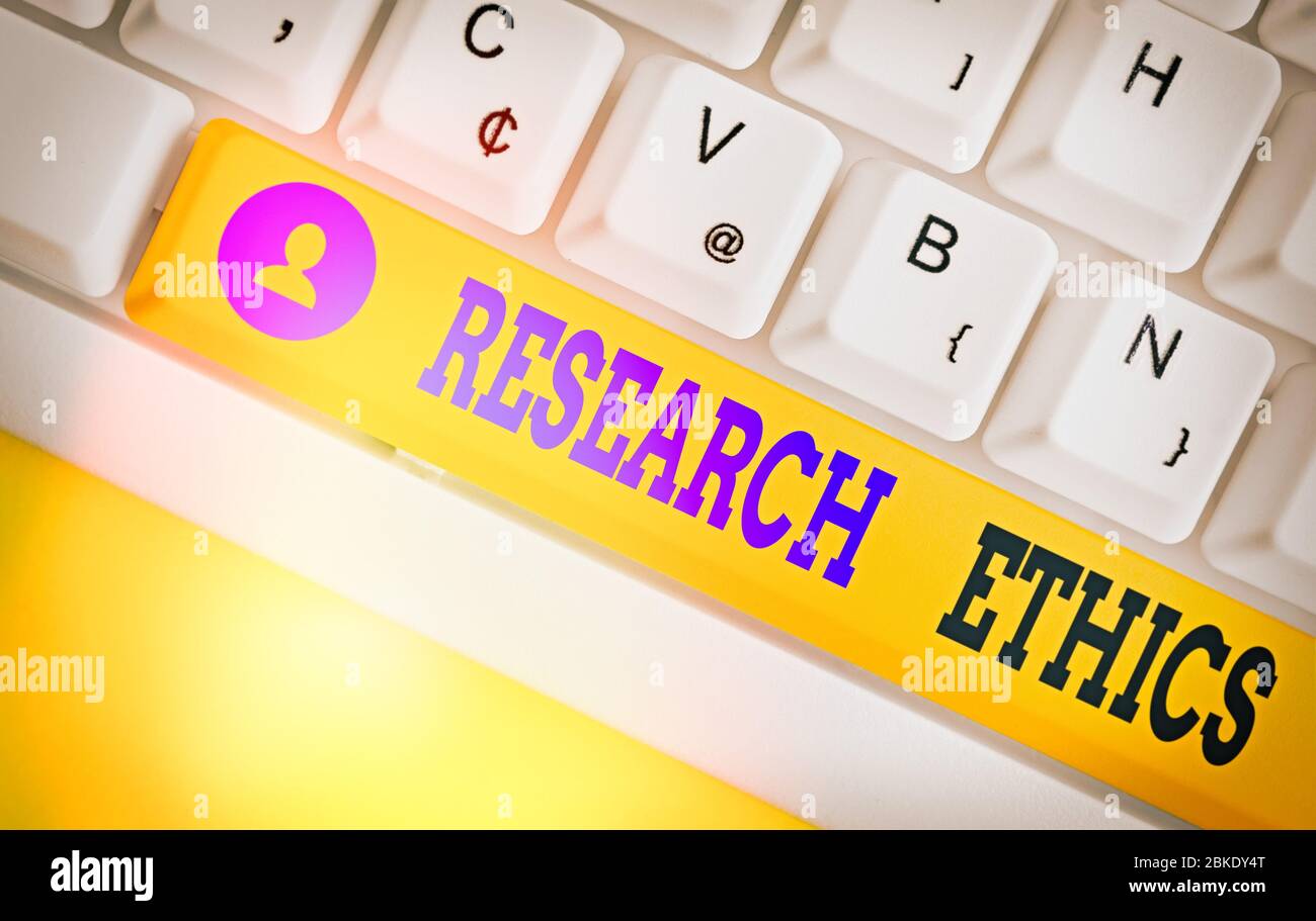 Writing note showing Research Ethics. Business concept for interested ...