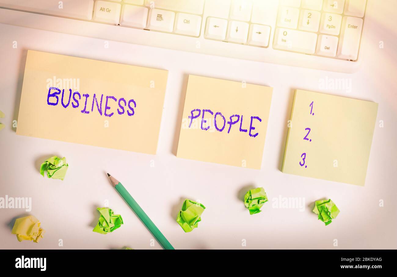 Writing note showing Business People. Business concept for People who ...