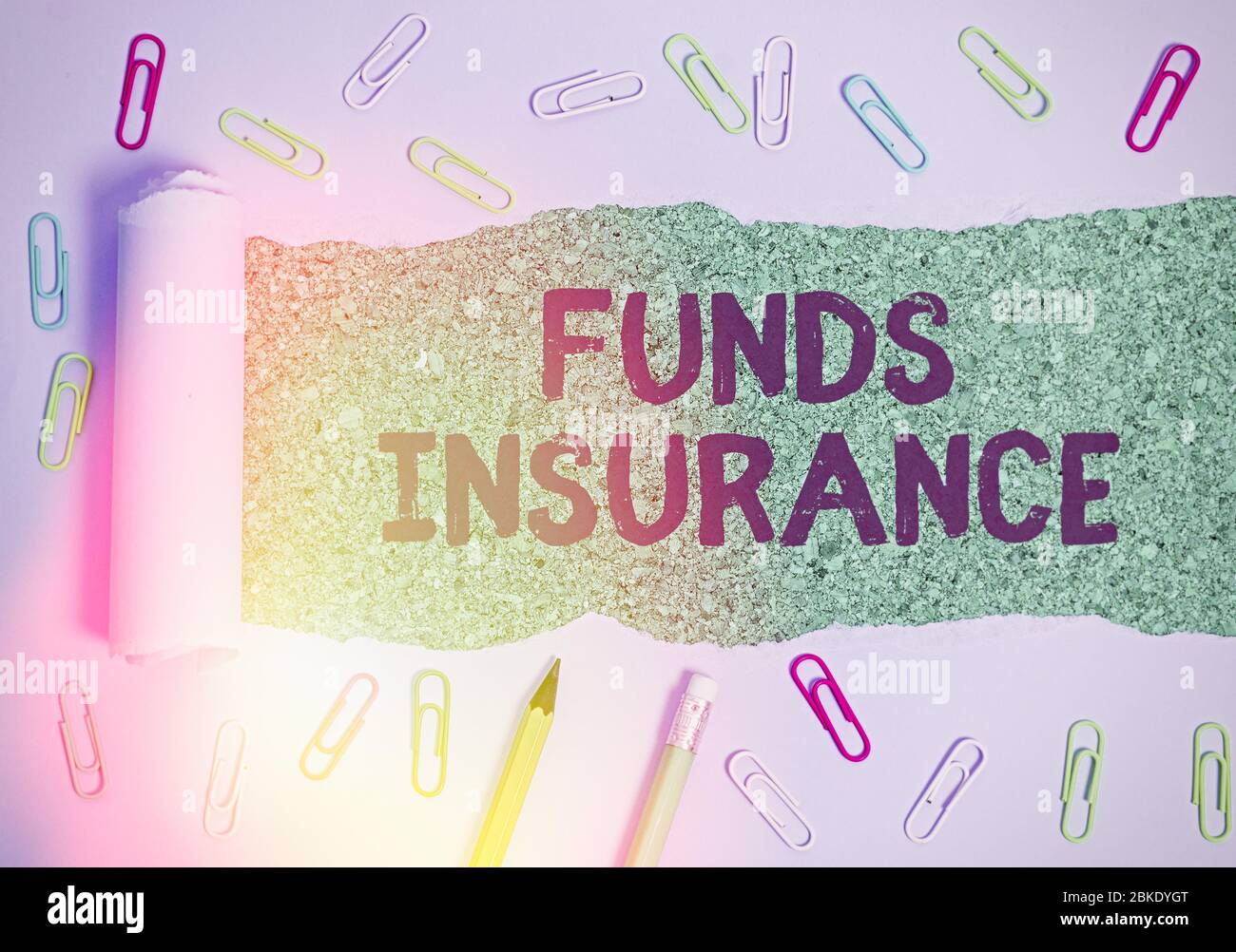 Writing note showing Funds Insurance. Business concept for Form of ...