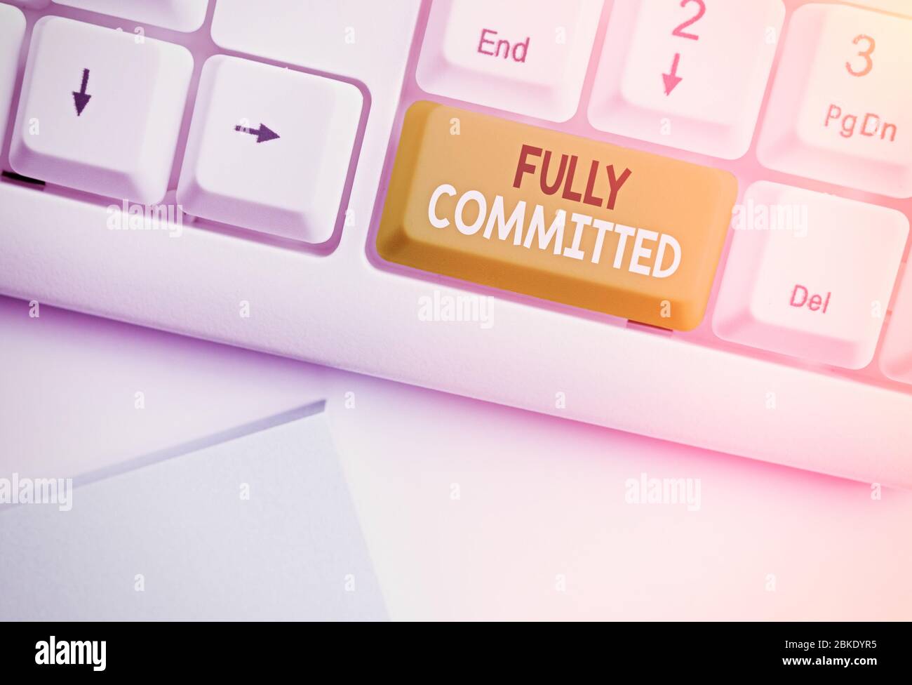 Text sign showing Fully Committed. Business photo text Extremely agreed ...