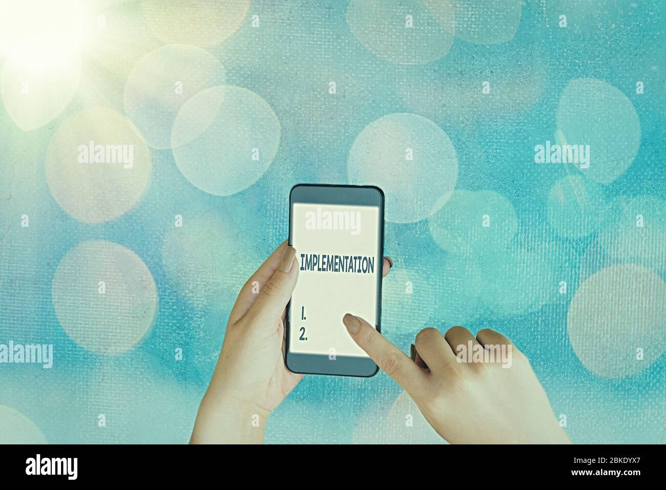 Handwriting text Implementation. Conceptual photo The process of making ...