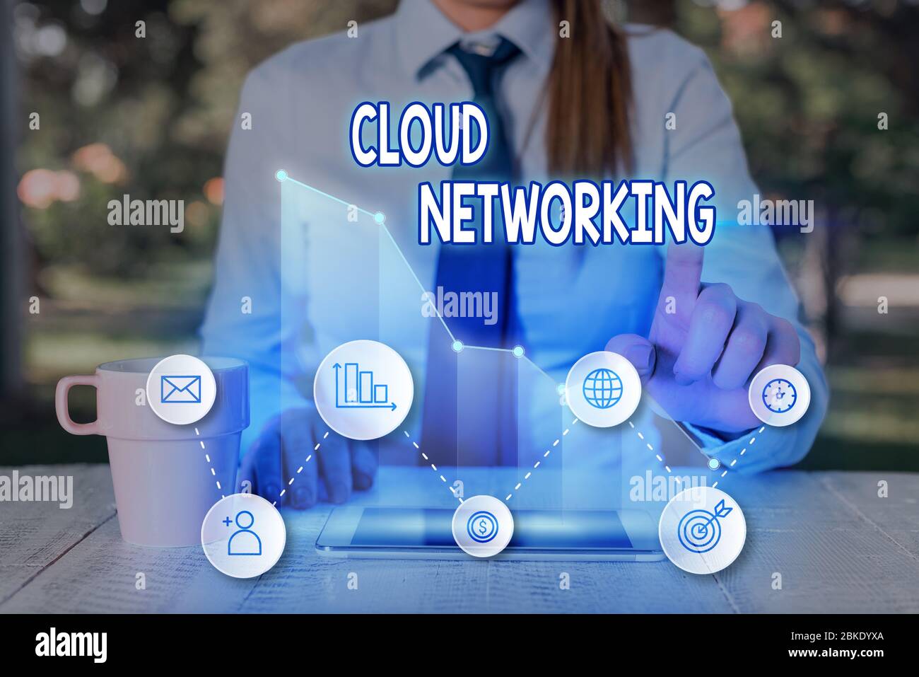Handwriting text Cloud Networking. Conceptual photo is term describing ...