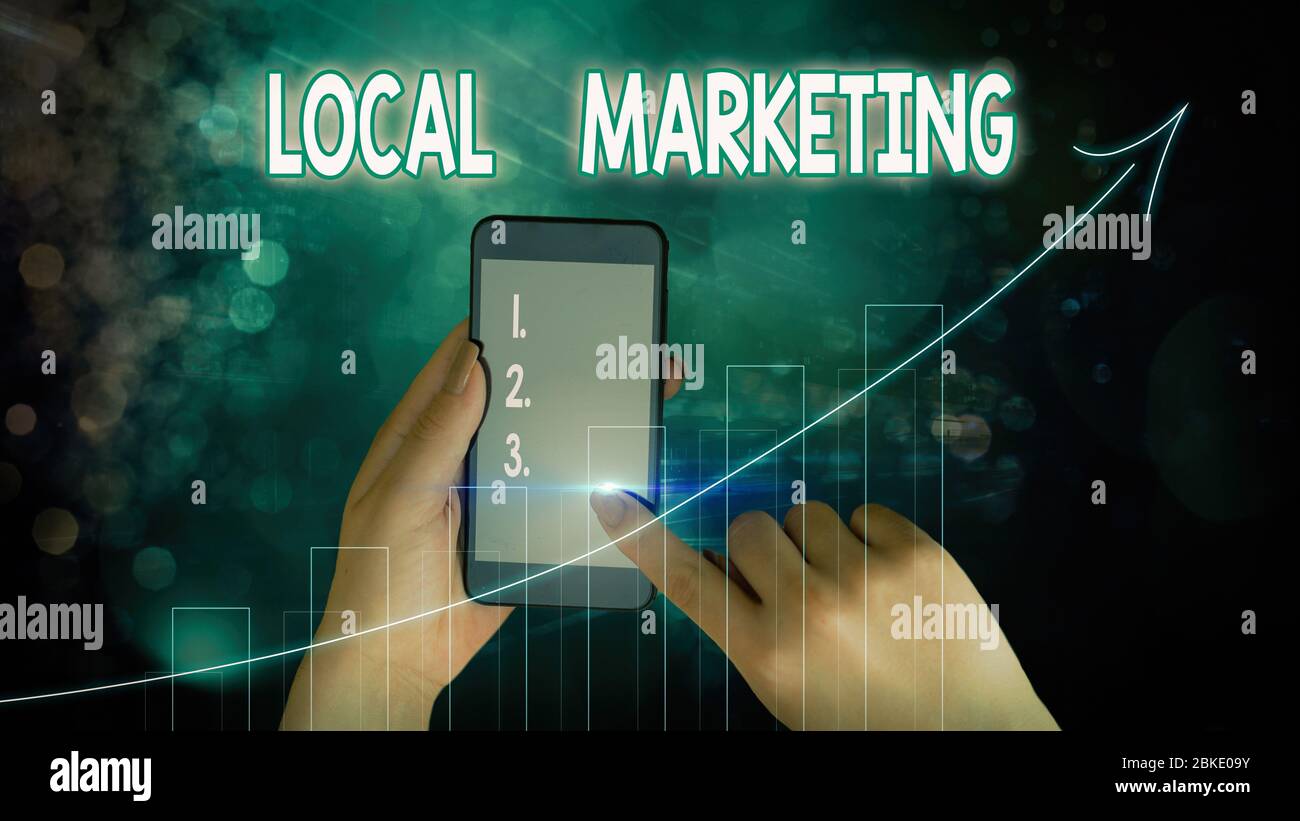 Text sign showing Local Marketing. Business photo text A local business ...