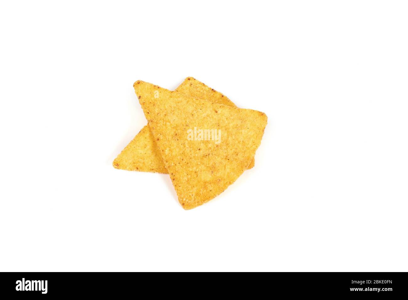 Spicy nachos chips isolated on white background Stock Photo - Alamy