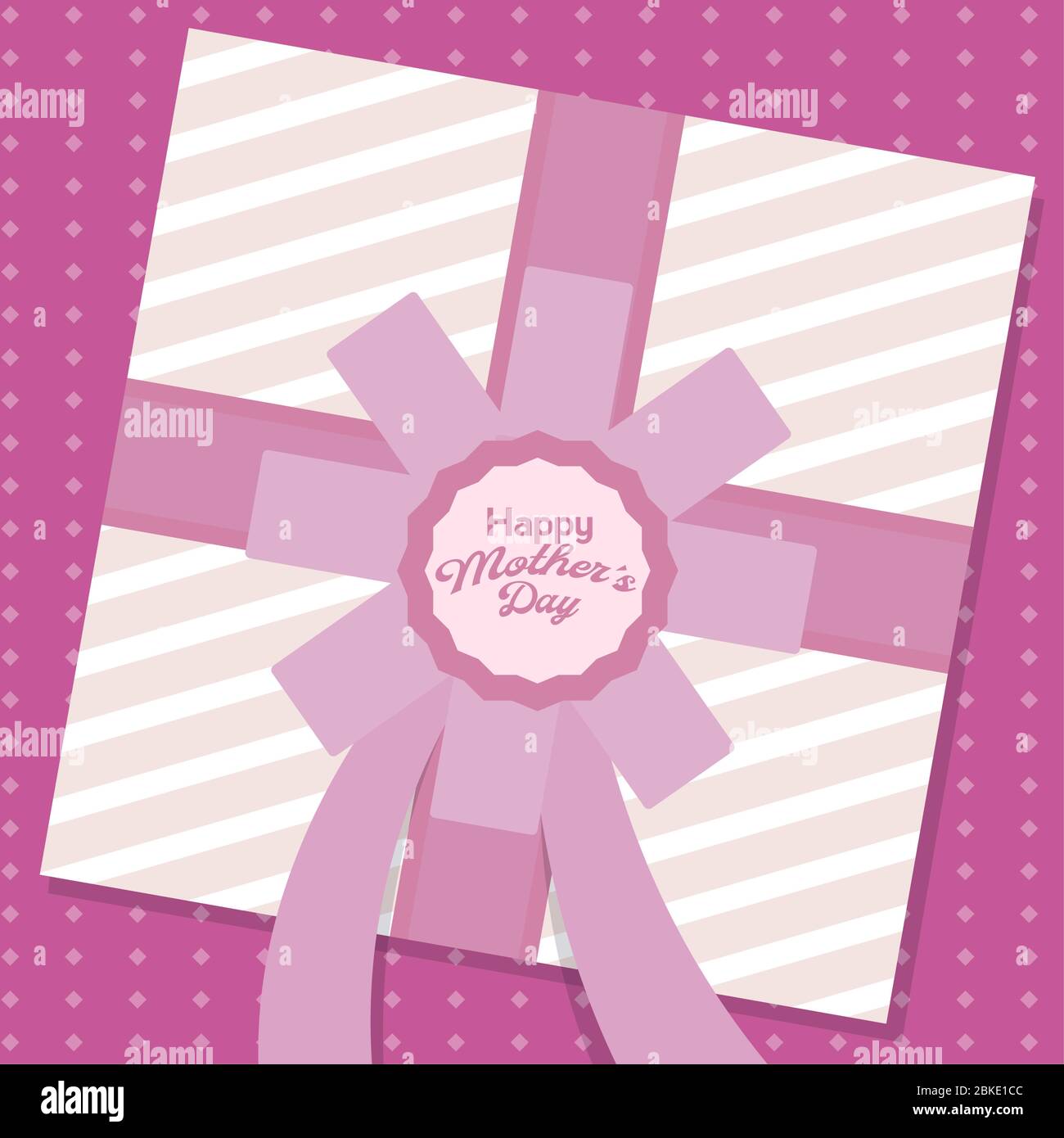 Happy mothers day card with a gift box - Vector Stock Vector Image ...
