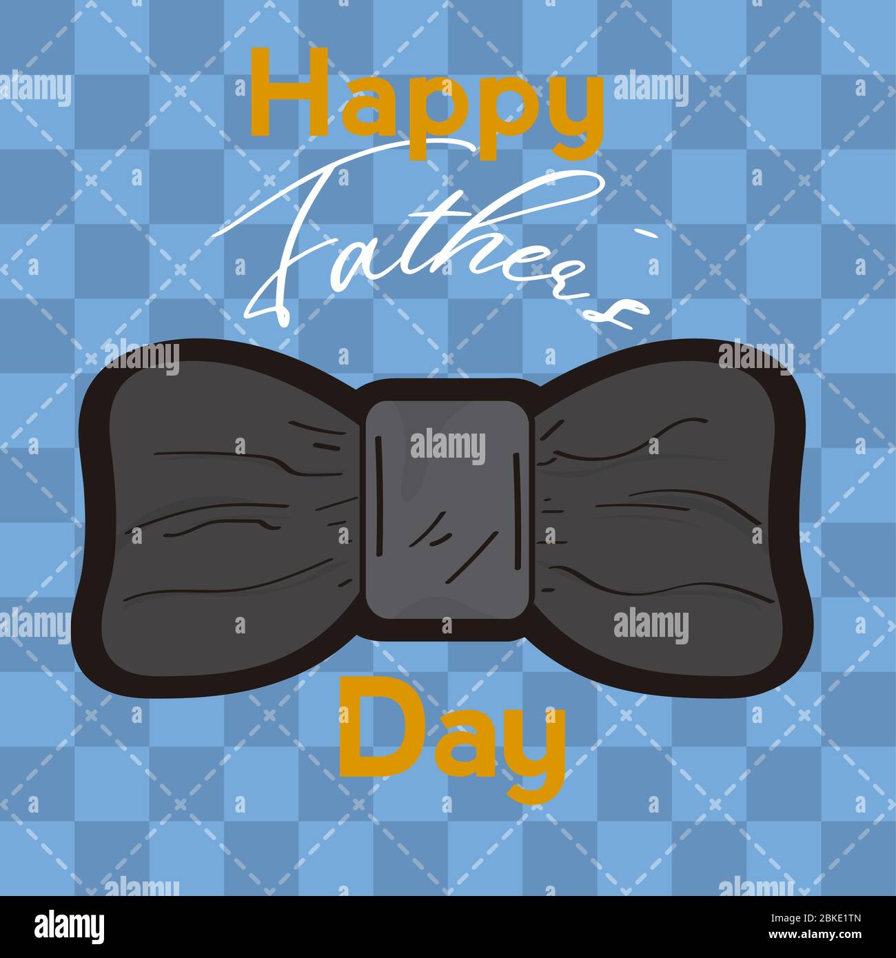 Happy father day poster with a bowtie and text - Vector illustration ...