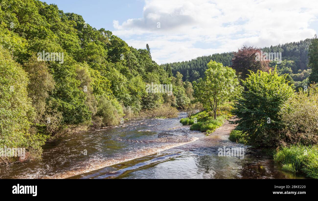The Whiteadder River, near Abbey St Bathans in the Lammermuir district ...