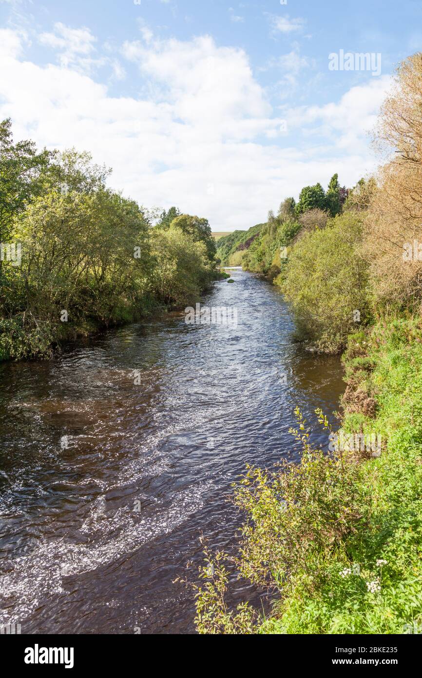 The Whiteadder River, near Abbey St Bathans in the Lammermuir district ...