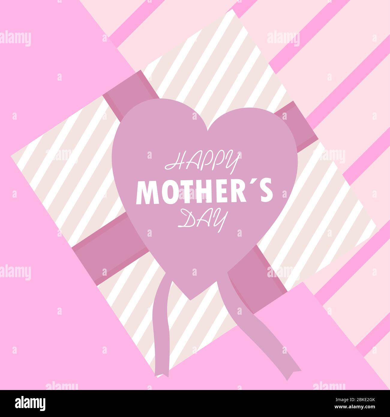 Happy mothers day card with a gift box - Vector Stock Vector Image ...