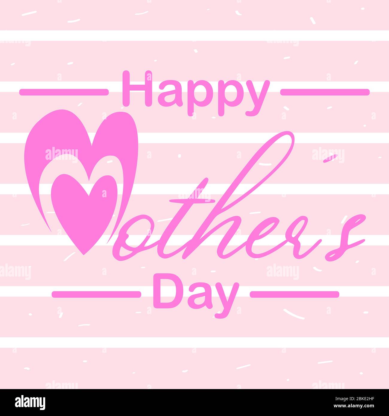 Happy mothers day card with pink heart- Vector Stock Vector Image & Art ...