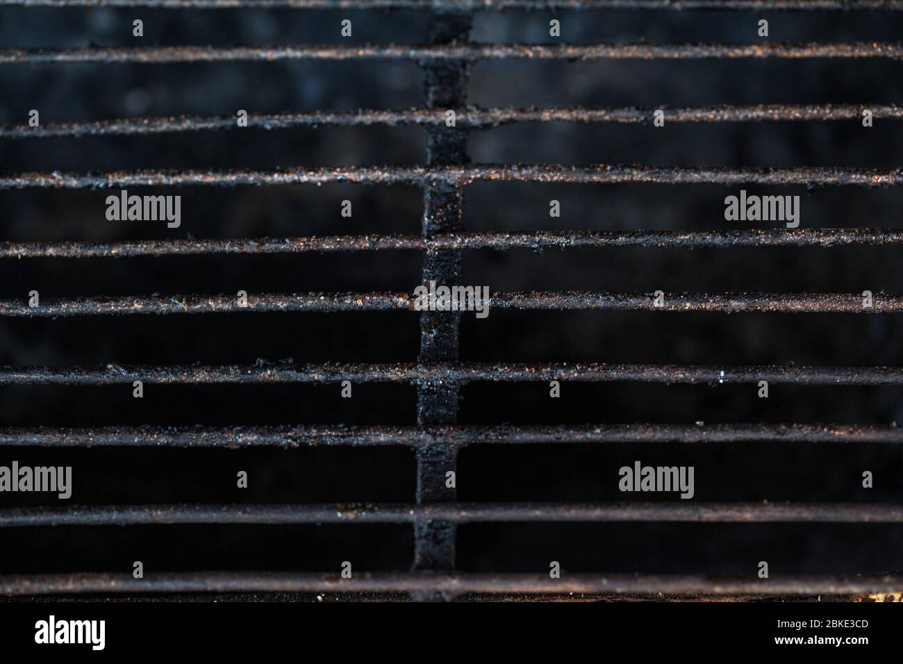 Empty grill grid isolated on black background Stock Photo - Alamy