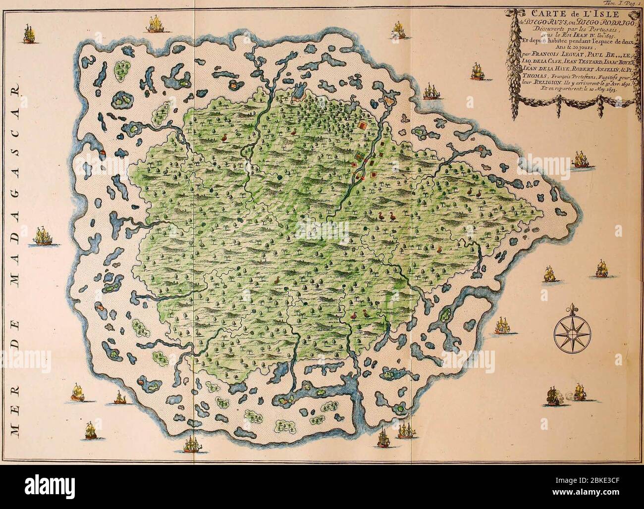 Island of rodrigues map hi-res stock photography and images - Alamy