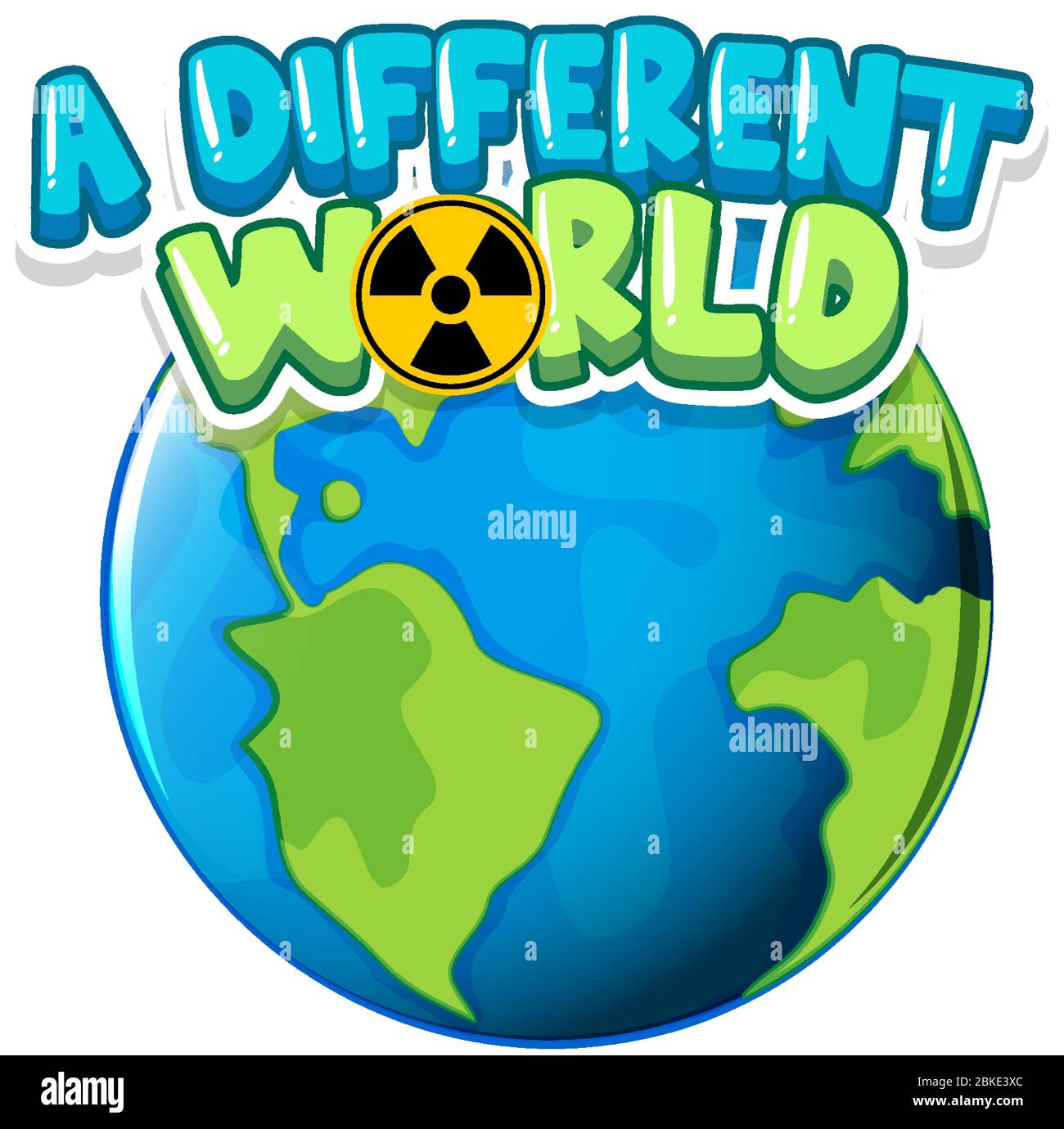Font design for word a different world on white background illustration ...