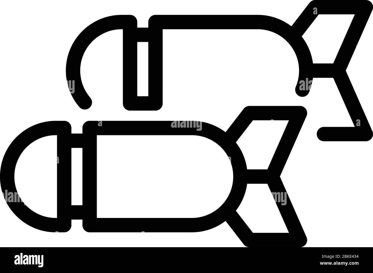Bomb warheads in the air icon, outline style Stock Vector Image & Art ...