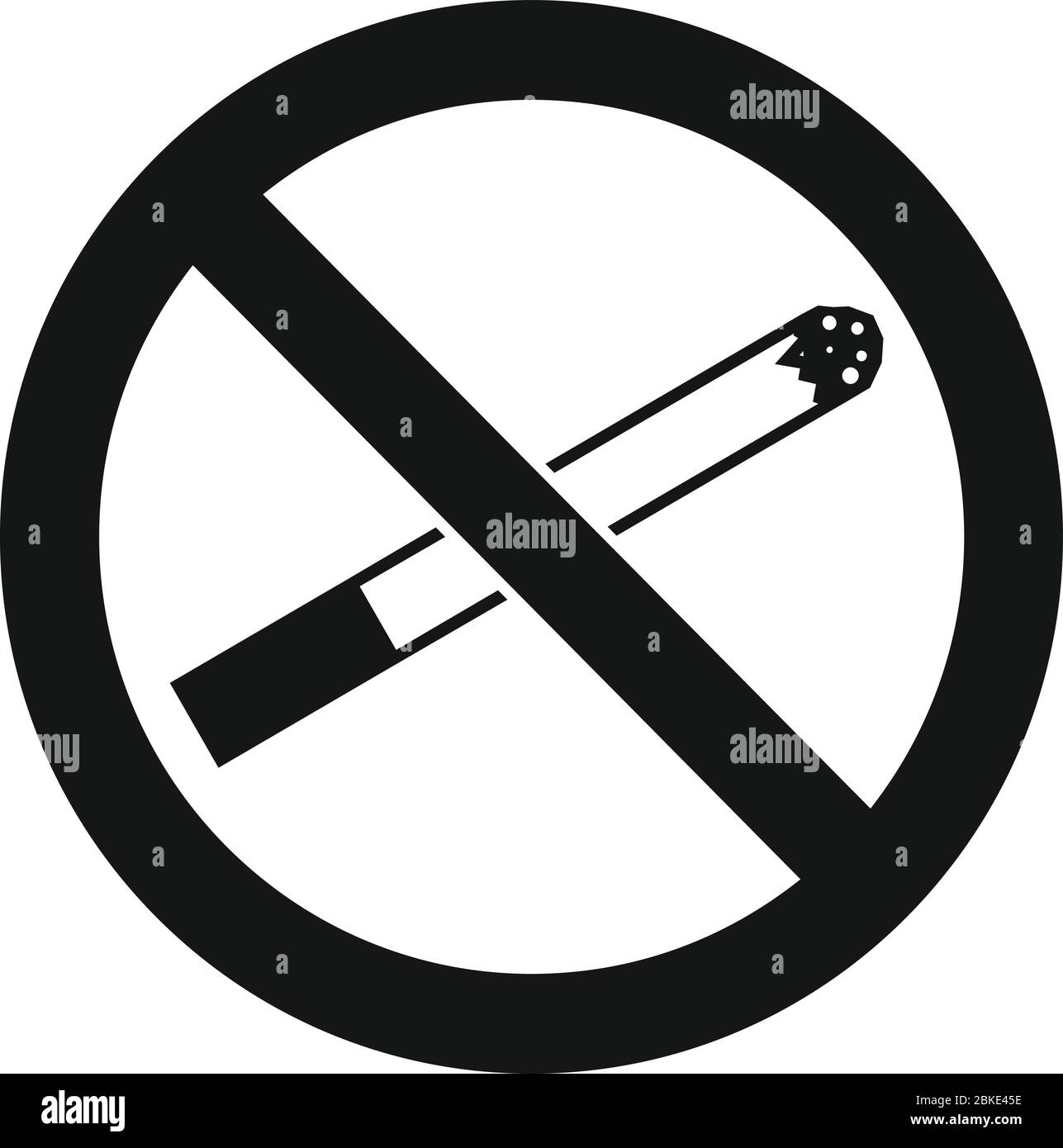 No smoking icon. Simple illustration of no smoking vector icon for web ...