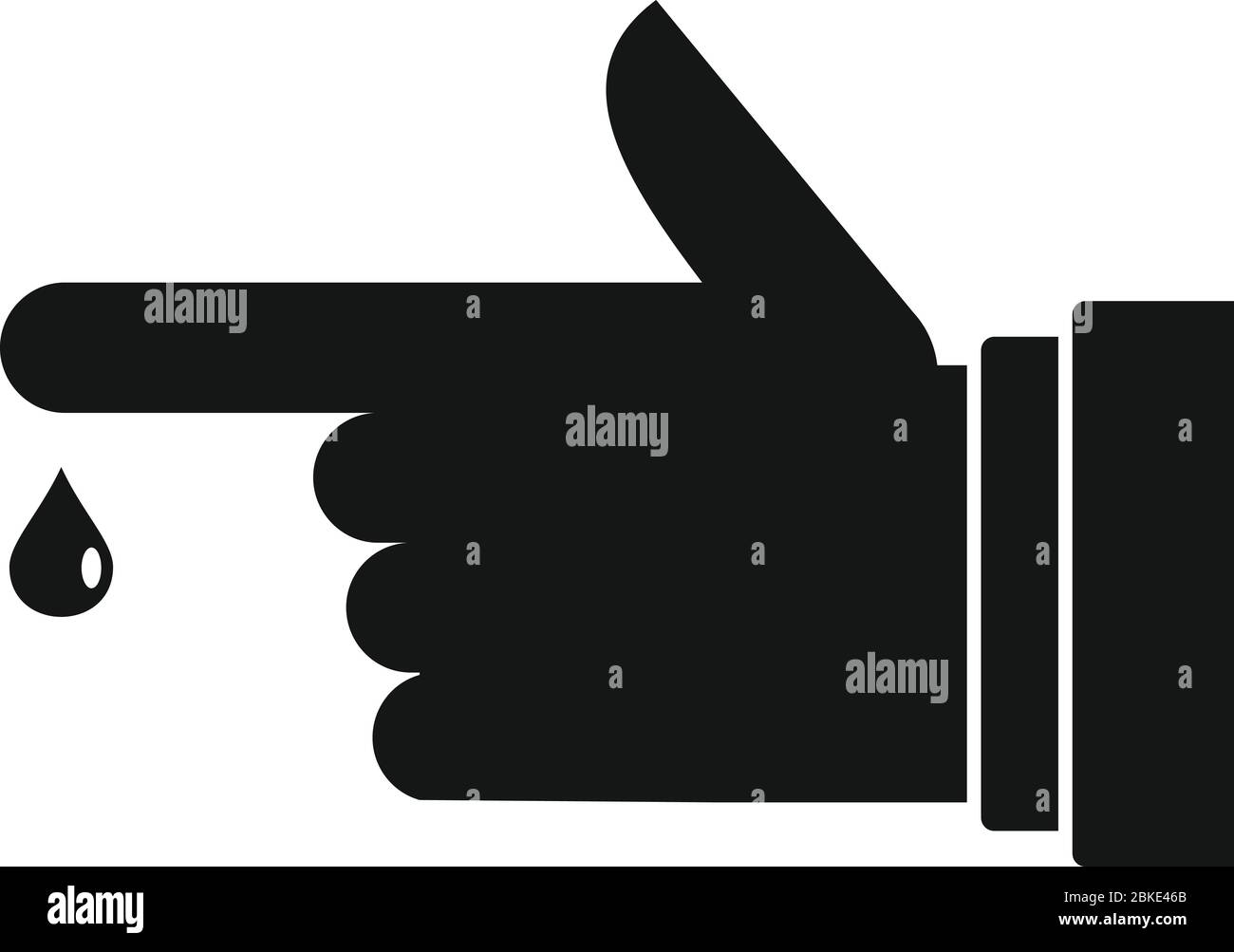 Blood finger hand icon. Simple illustration of blood finger hand vector ...