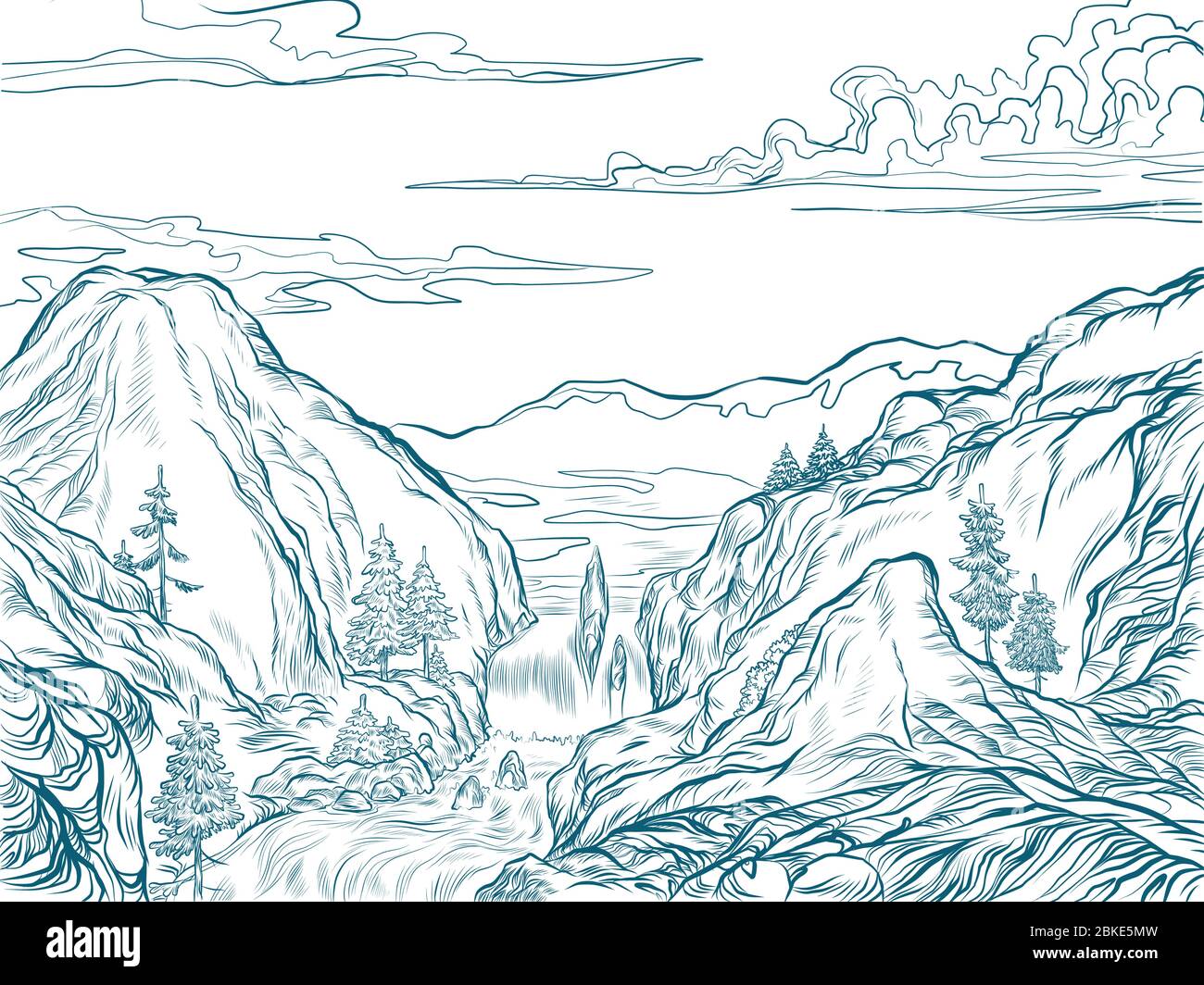 Contour mountain Stock Vector Images - Alamy