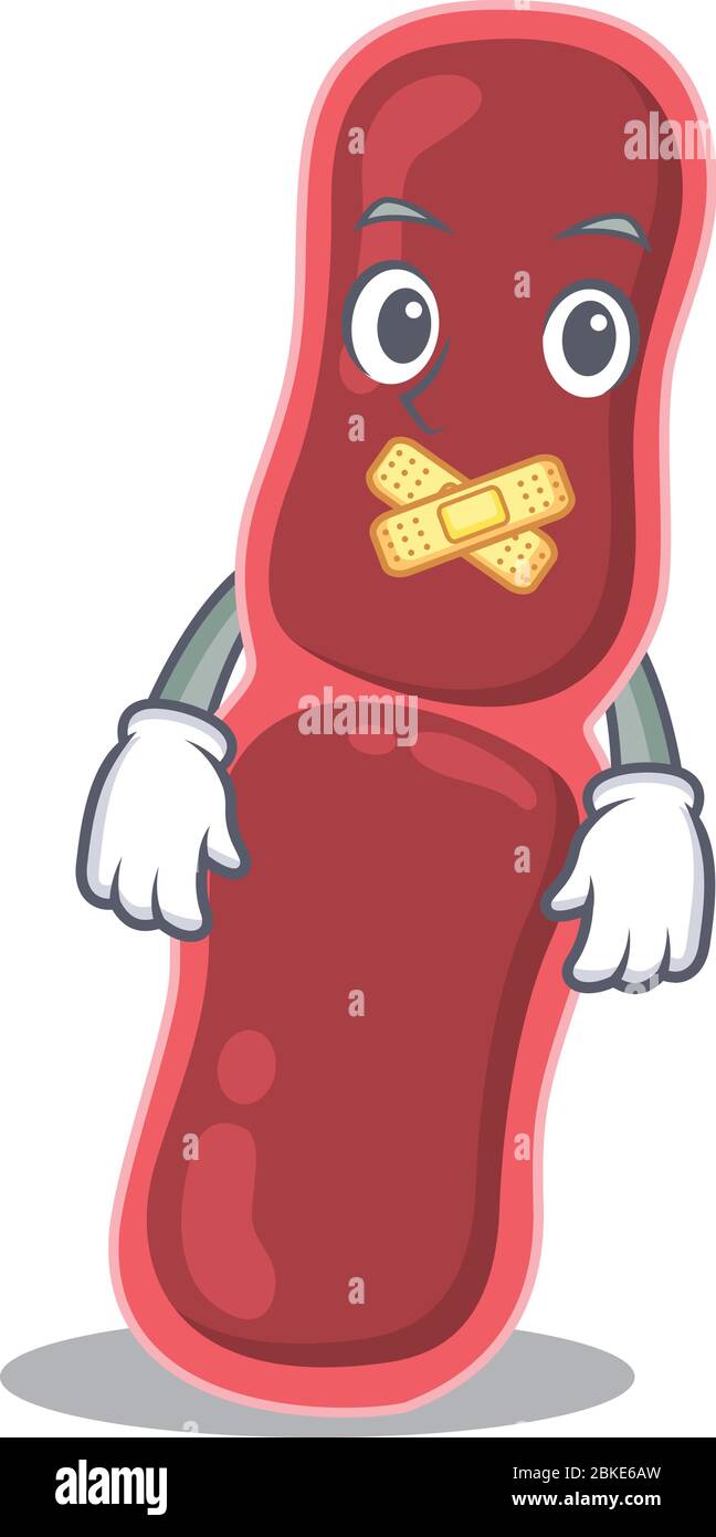 Bacillus bacteria cartoon character style with mysterious silent ...