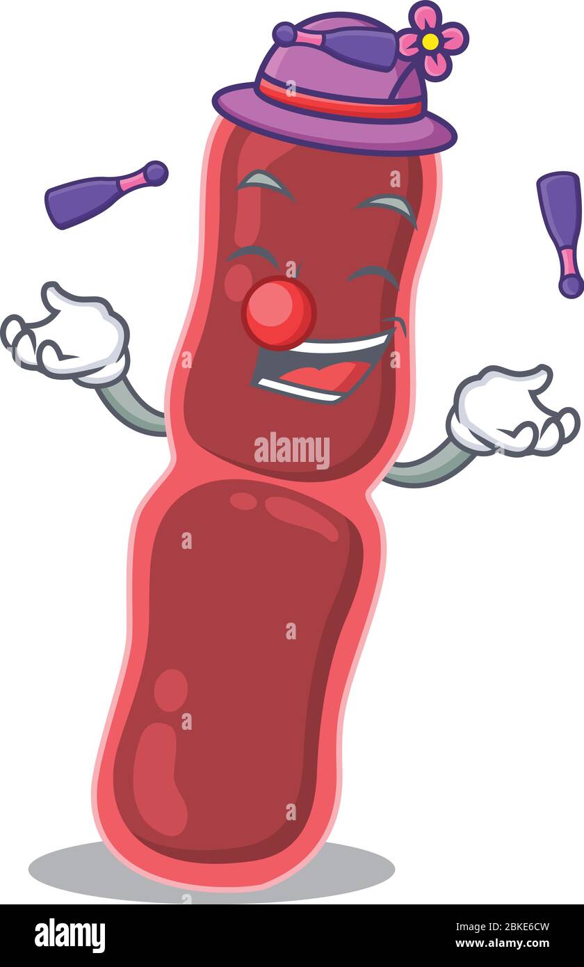 An attractive bacillus bacteria cartoon design style playing juggling ...