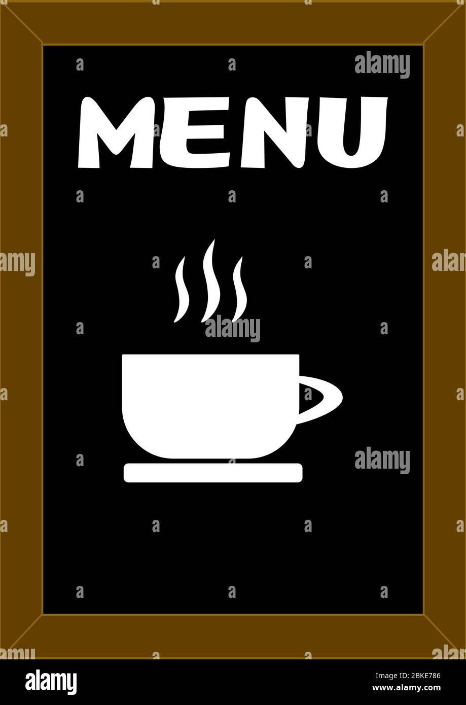 Street cafe menu wooden board template for text Stock Vector Image ...