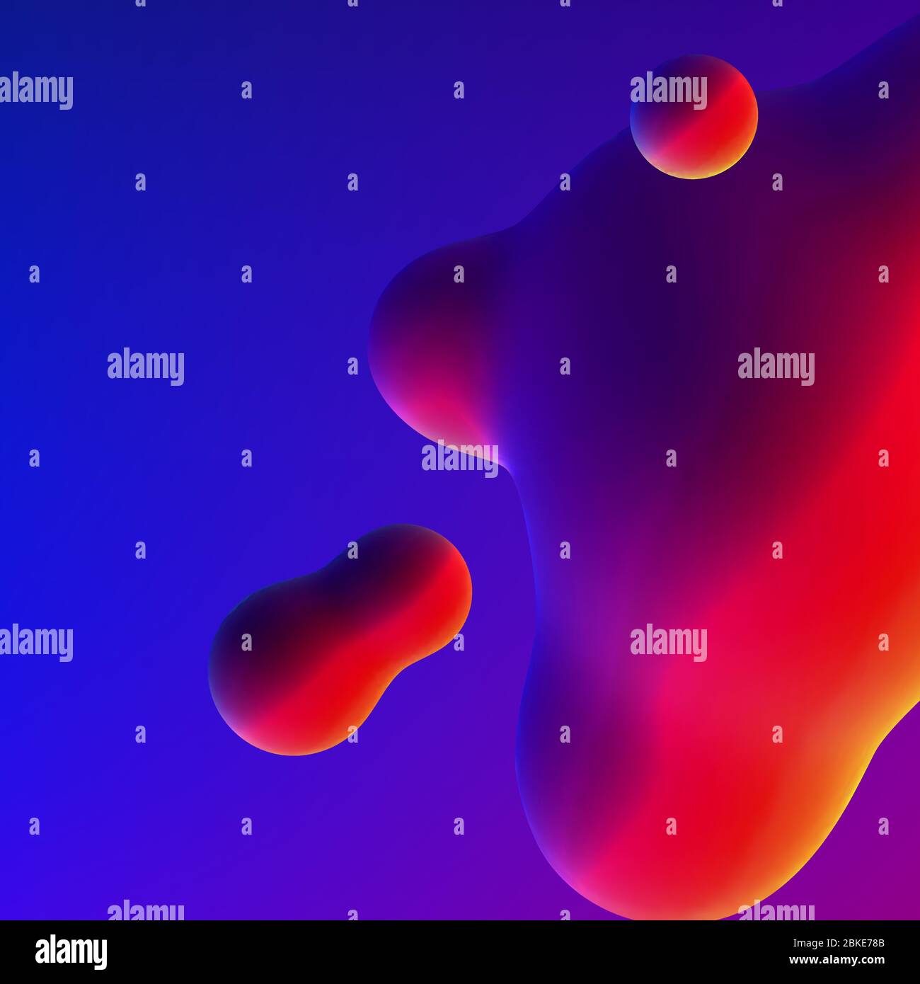 Fluid design liquid blobs with vibrant intense colors abstract ...