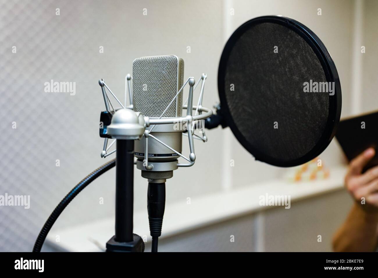 The professional communication studio microphone Stock Photo - Alamy