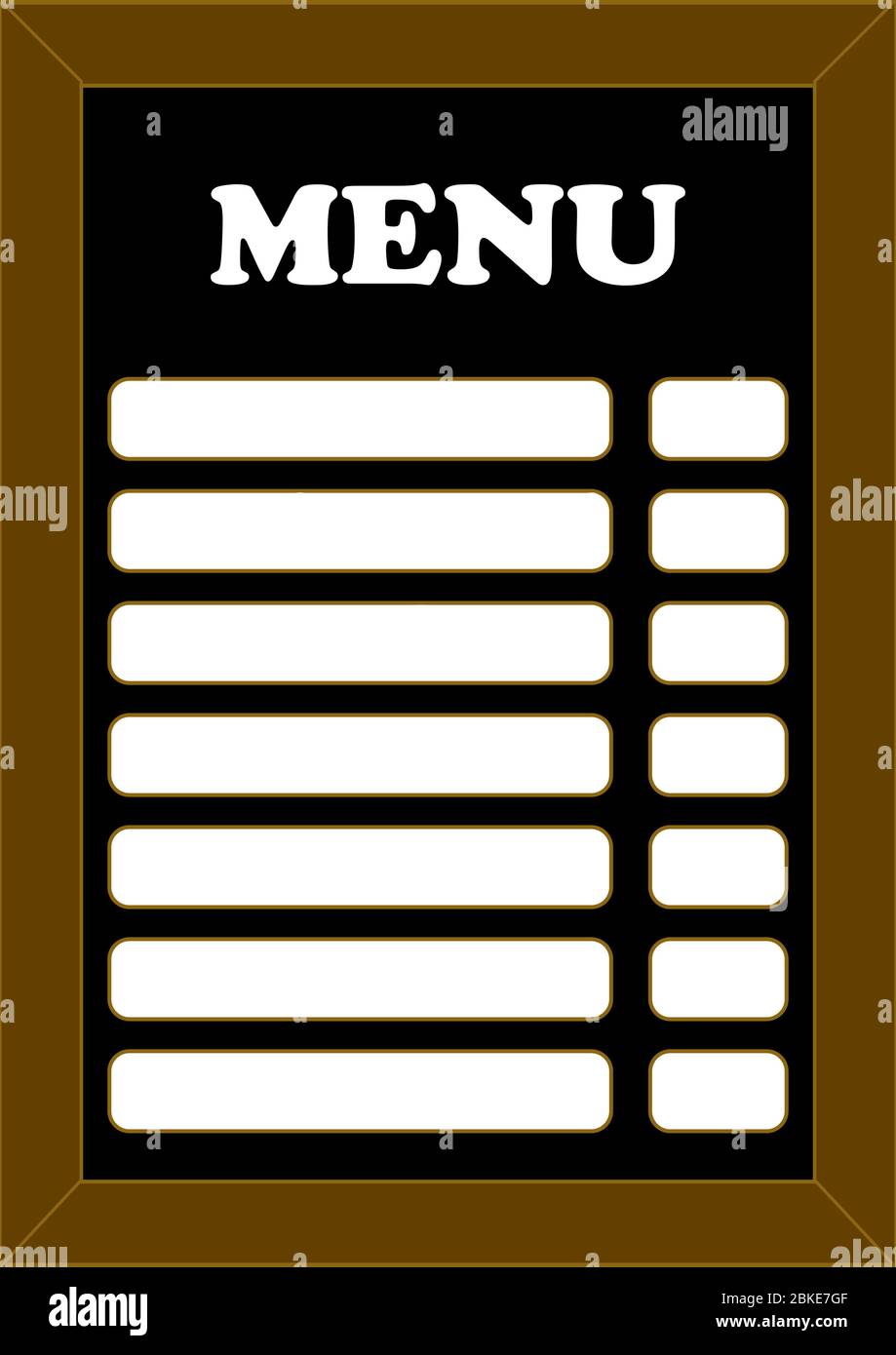 Street Cafe Menu Wooden Board Template For Text Stock Vector Image Street Cafe Menu Wooden Board Template For Text Stock Vector Image