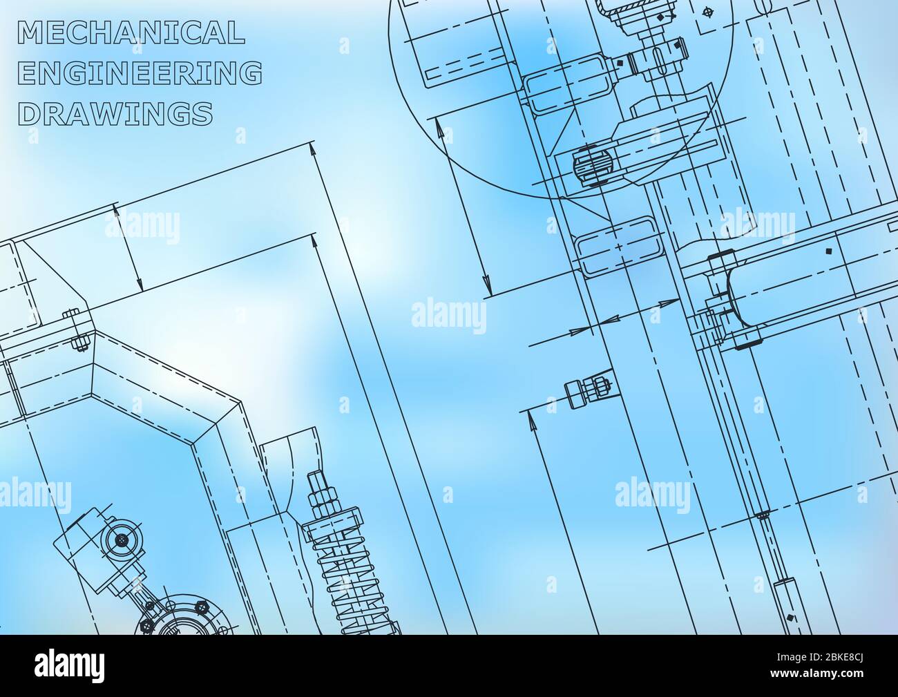 Blueprint, Sketch. Vector engineering illustration. Cover, flyer ...