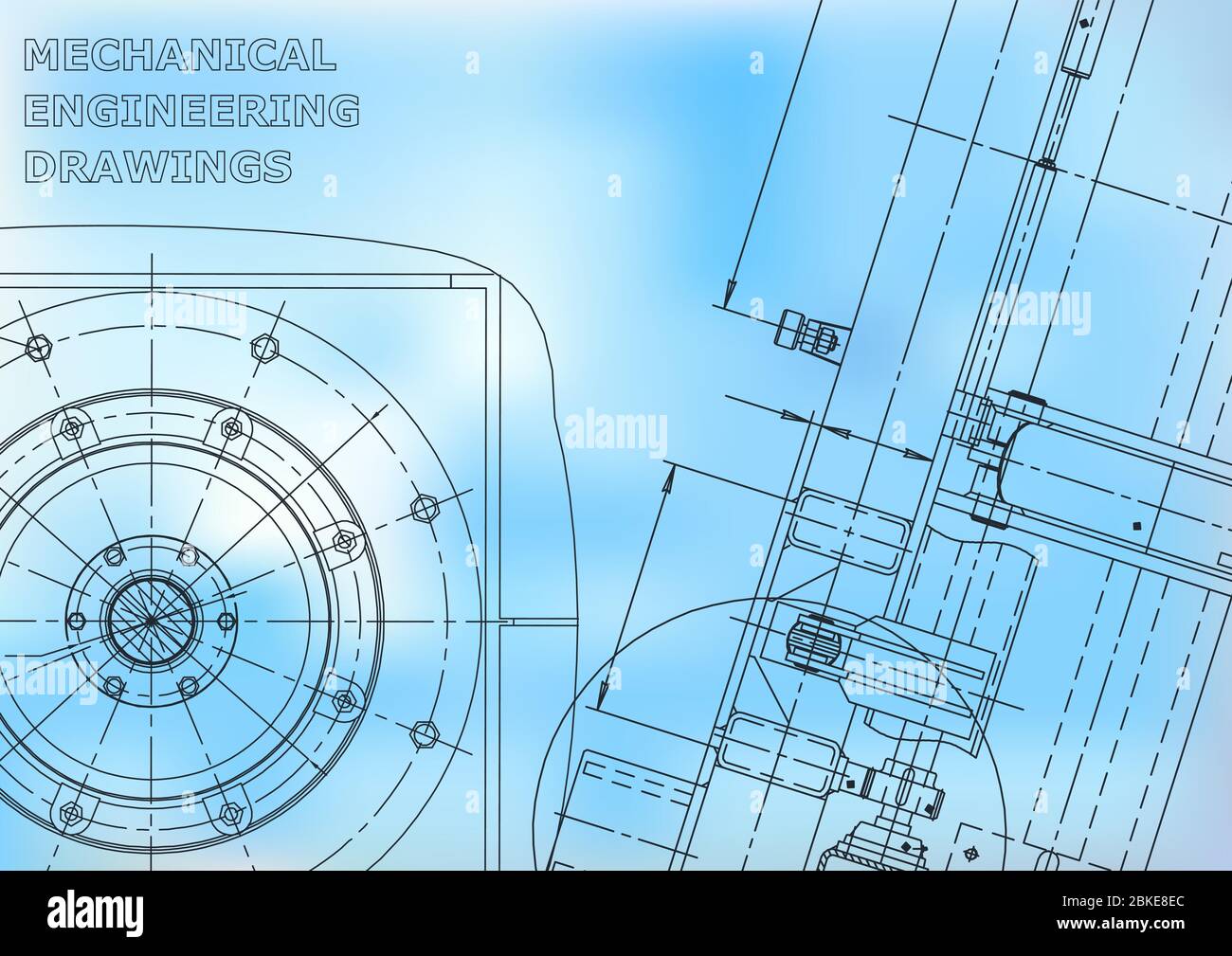 Blueprint, Sketch. Vector engineering illustration. Cover, flyer ...