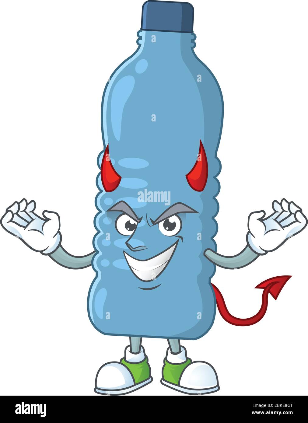 A picture of devil mineral bottle cartoon character design Stock Vector ...